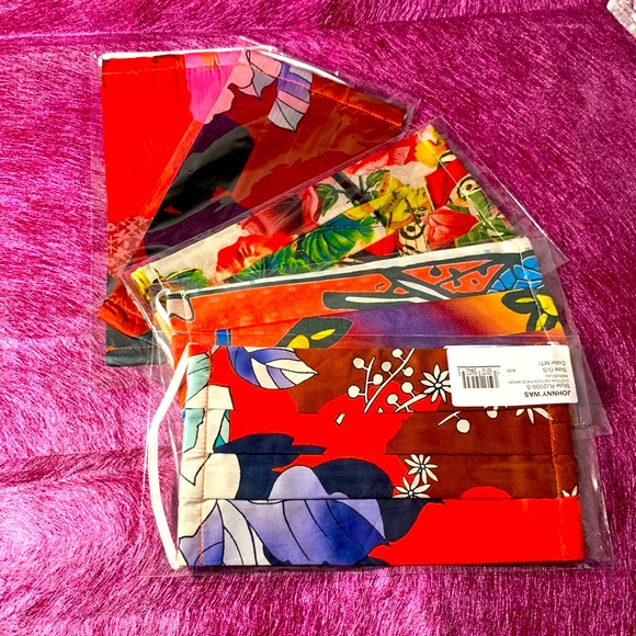 Johnny Was | Accessories | Authentic Johnny Was Red Set Of 5 Face Masks ...